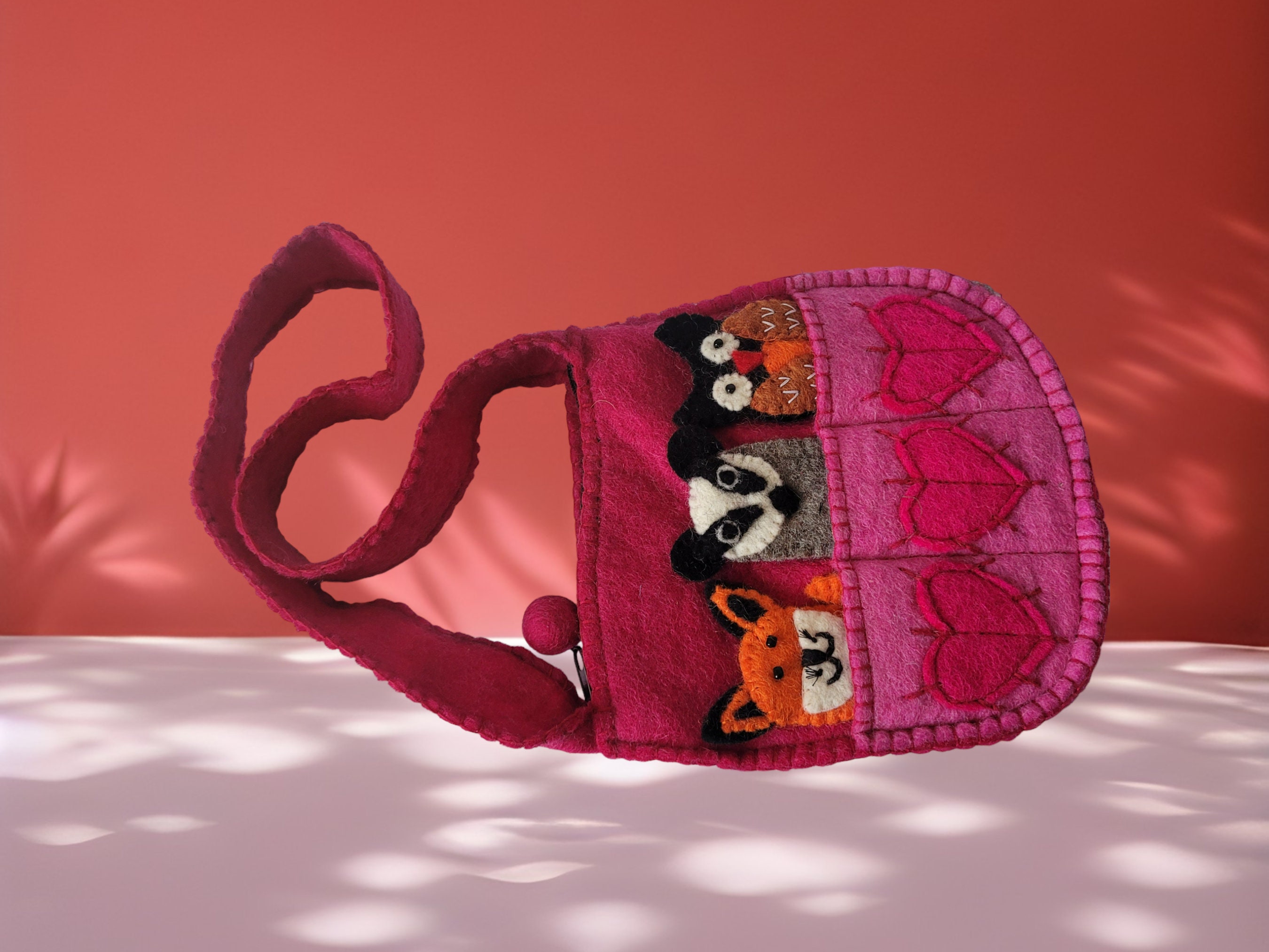 Beautiful Poppet Felt Bag. Adorable Wool Bag. Stylish Poppet Bag. Great ...