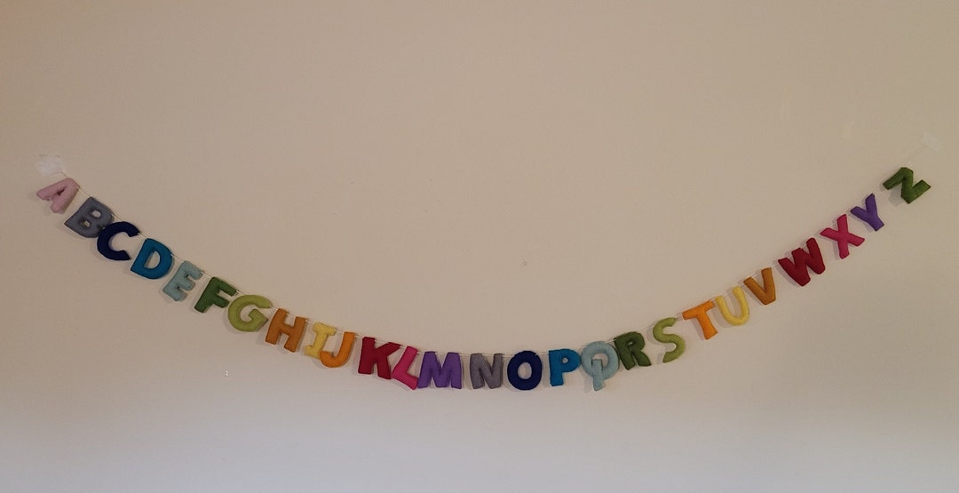 Wool Felt Alphabet, Preschool Uppercase Alphabet Set. Handmade, Soft ...