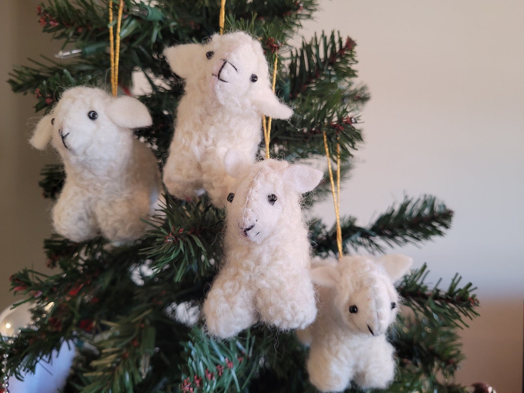 Adorable Handmade Wool Felt Sheep Ornament, Great for Any Decoration ...