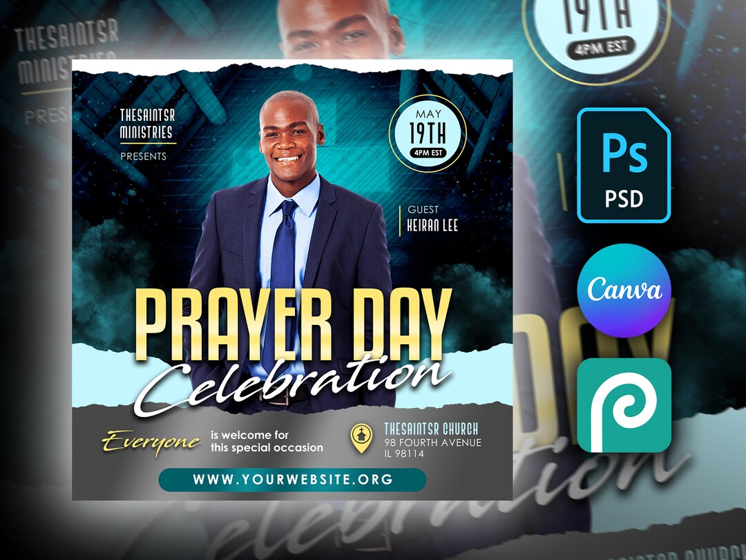 Creative Church Flyer DIY Template - Editable in Canva, Photoshop ...