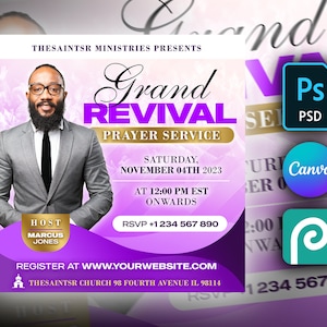 Worship Flyer Design - DIY With Canva, Photoshop or Photopea - Ideal ...
