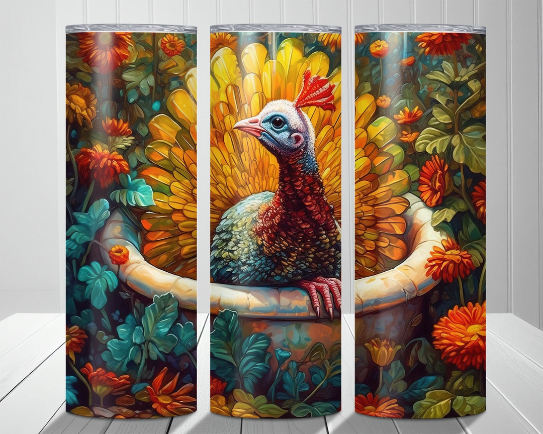 Cute Baby Turkey in the Bathtub 20oz Skinny Tumbler - Etsy