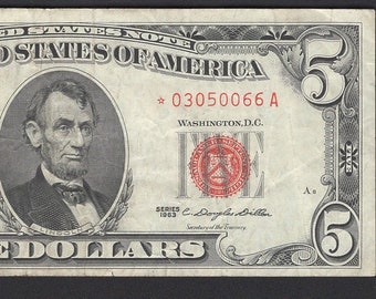 Red Star Dollar Bill - Etsy