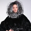 Large Lynx Fur Cape With White Fox Collar and Mansete - Etsy