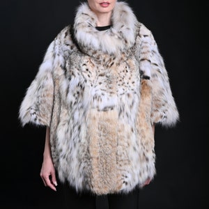 Small Cape Fur Lynx - Big Collar & Short Sleeve - Comfortable - Etsy