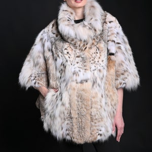 Small Cape Fur Lynx - Big Collar & Short Sleeve - Comfortable - Etsy