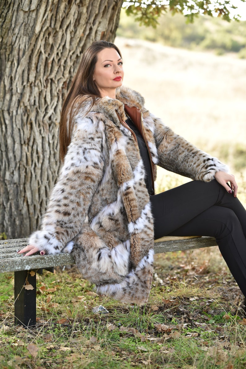Diagonal Shape Lynx Coat Fur - Etsy