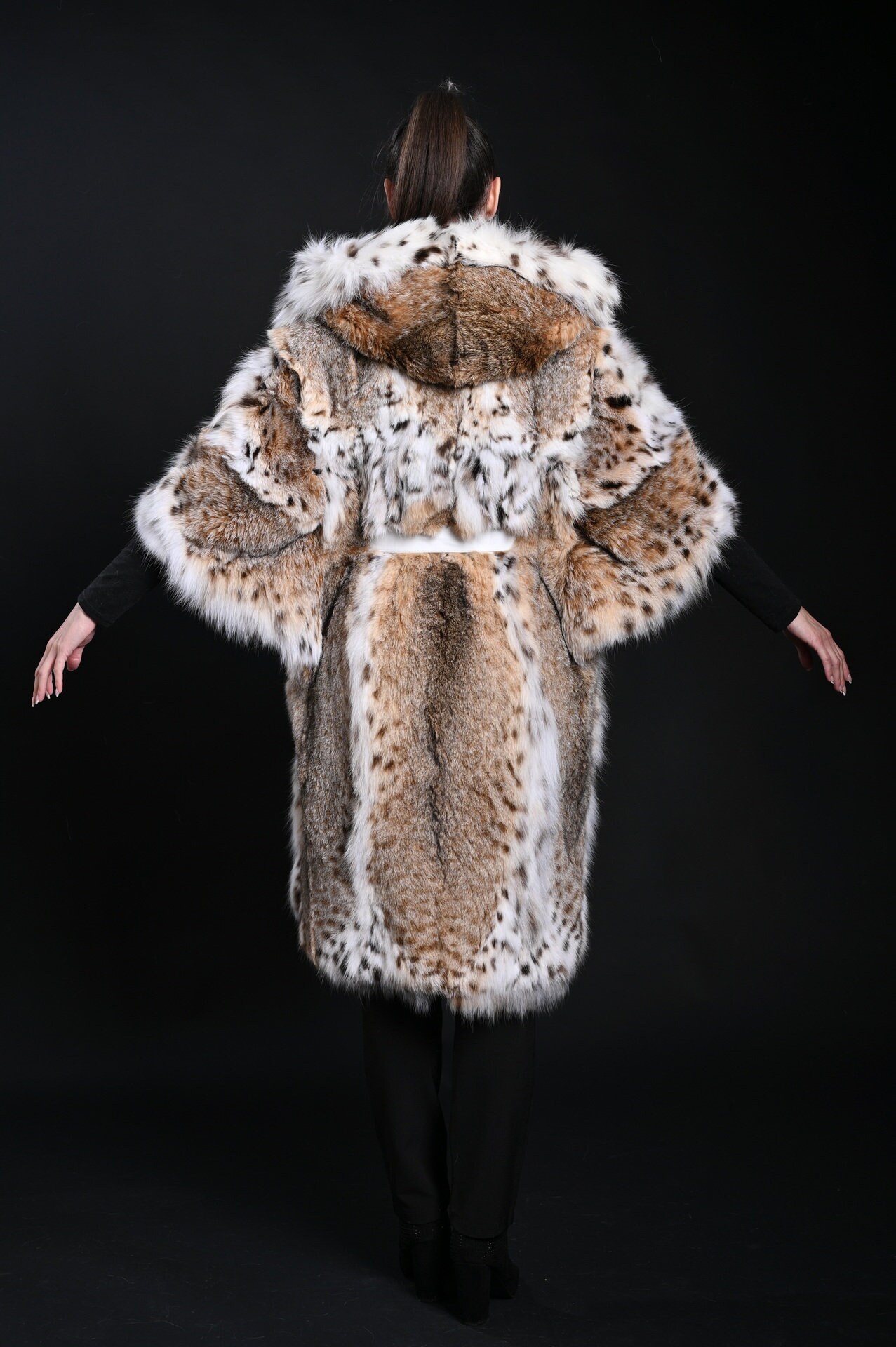 Italian Semi Coat Lynx Fur With Belt - Etsy