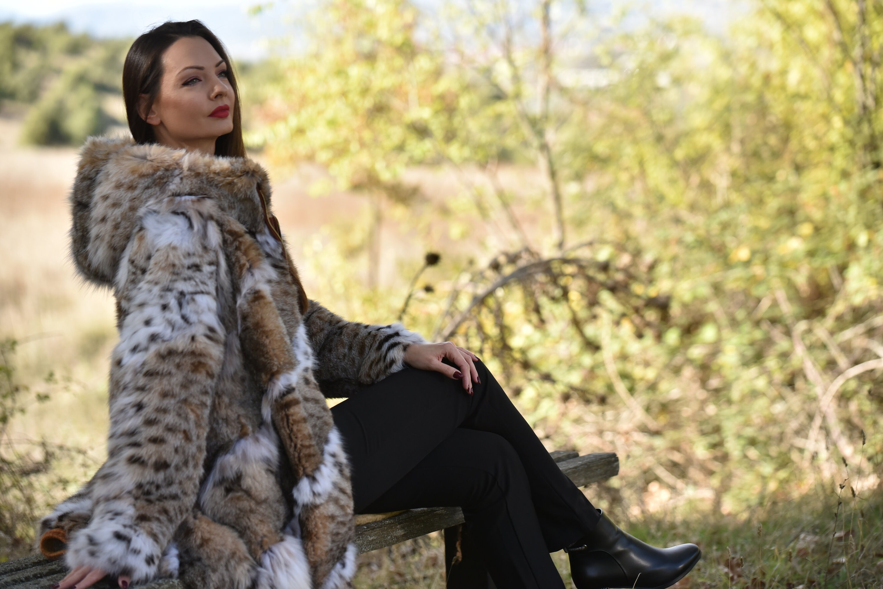 Diagonal Shape Lynx Coat Fur - Etsy