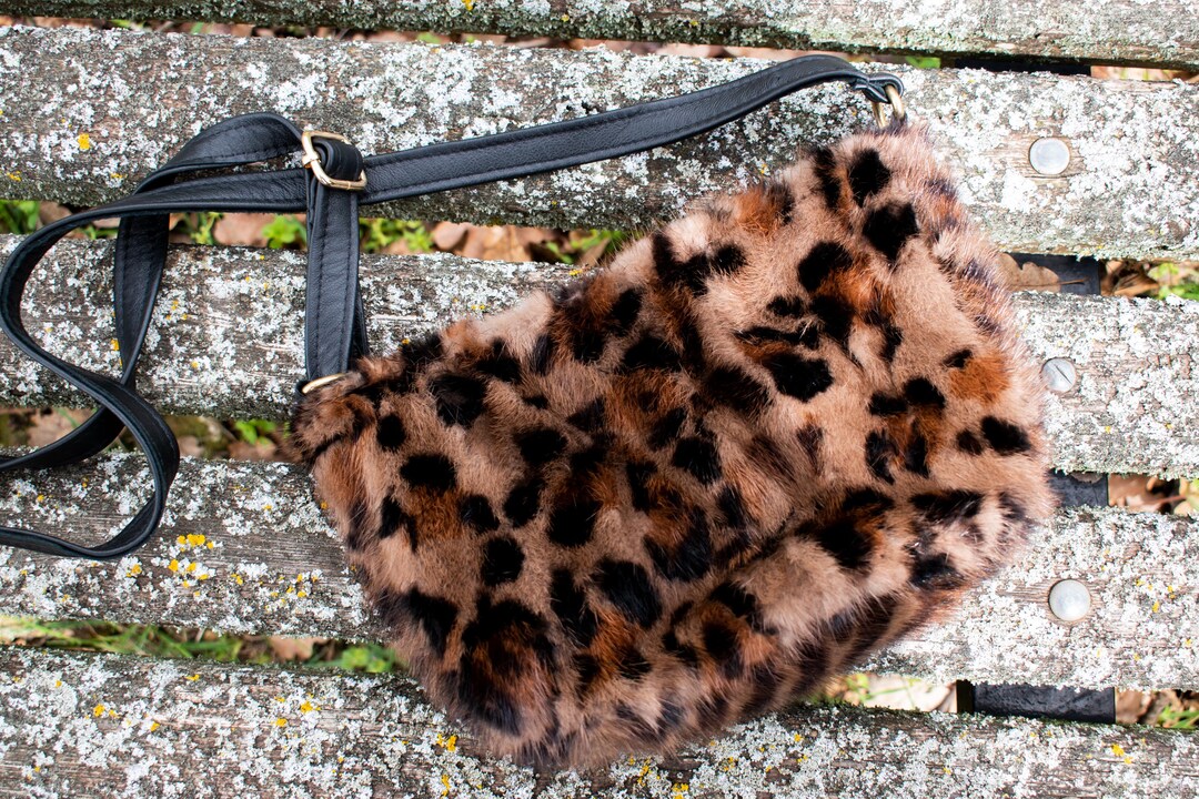 Cross Body Bag Mink Fur Stamp Leopa - Etsy