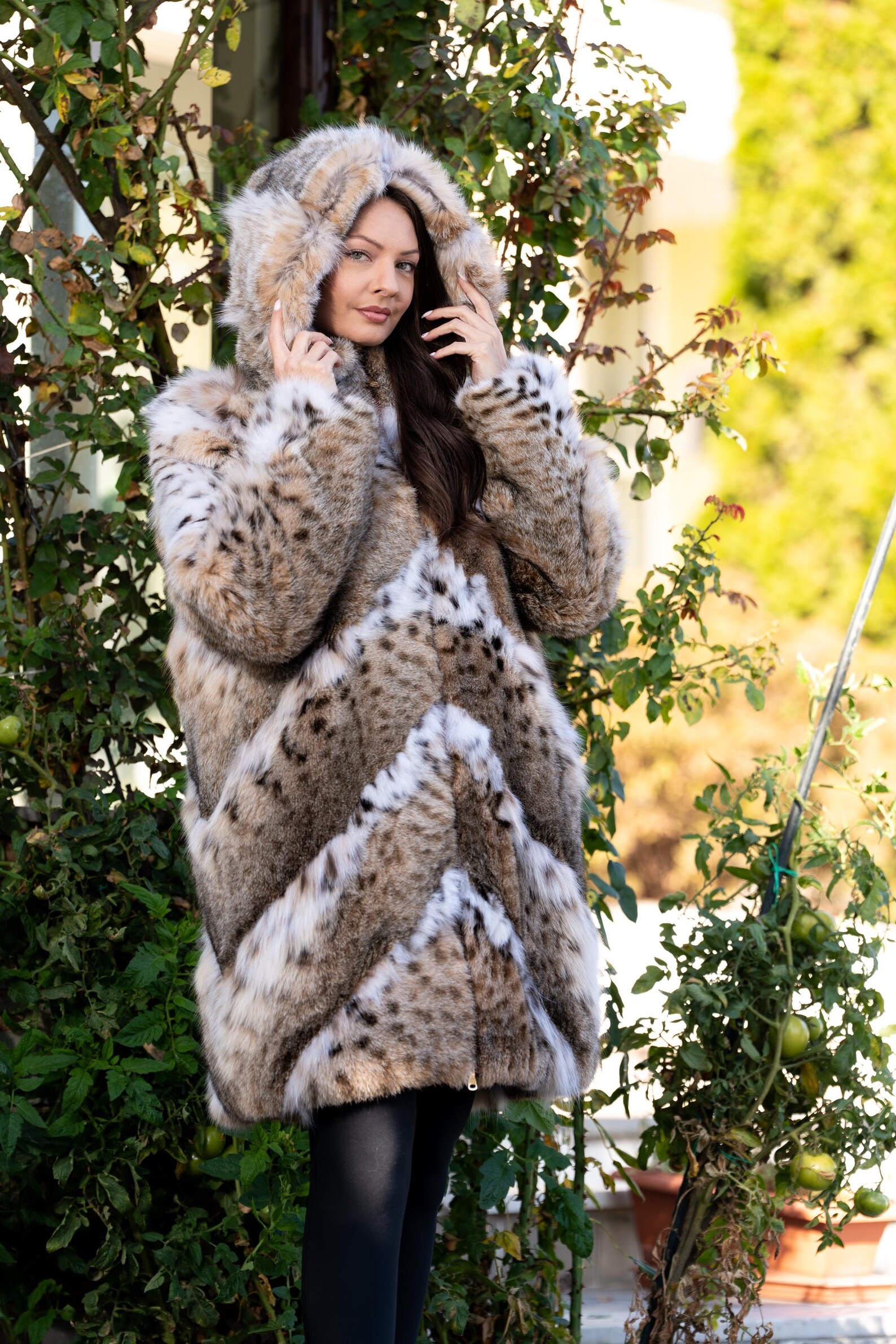 Diagonal Shape Lynx Coat Fur - Etsy