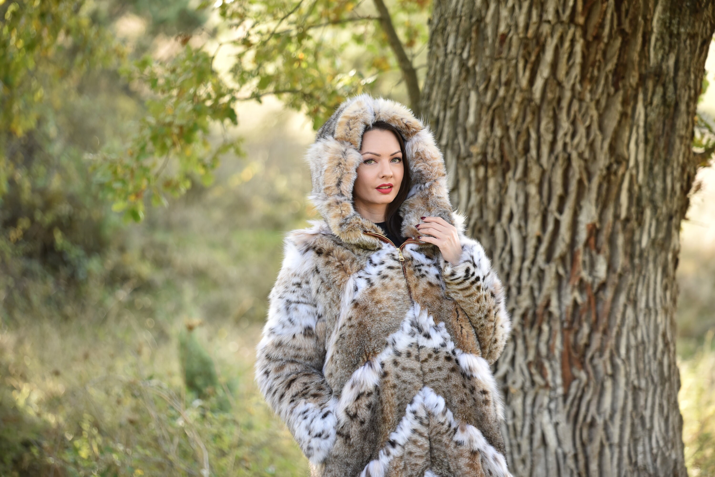 Diagonal Shape Lynx Coat Fur - Etsy