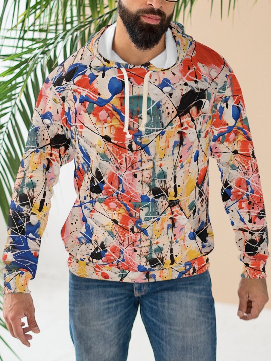 Abstract Jackson Pollock Inspired Hoodie - Etsy