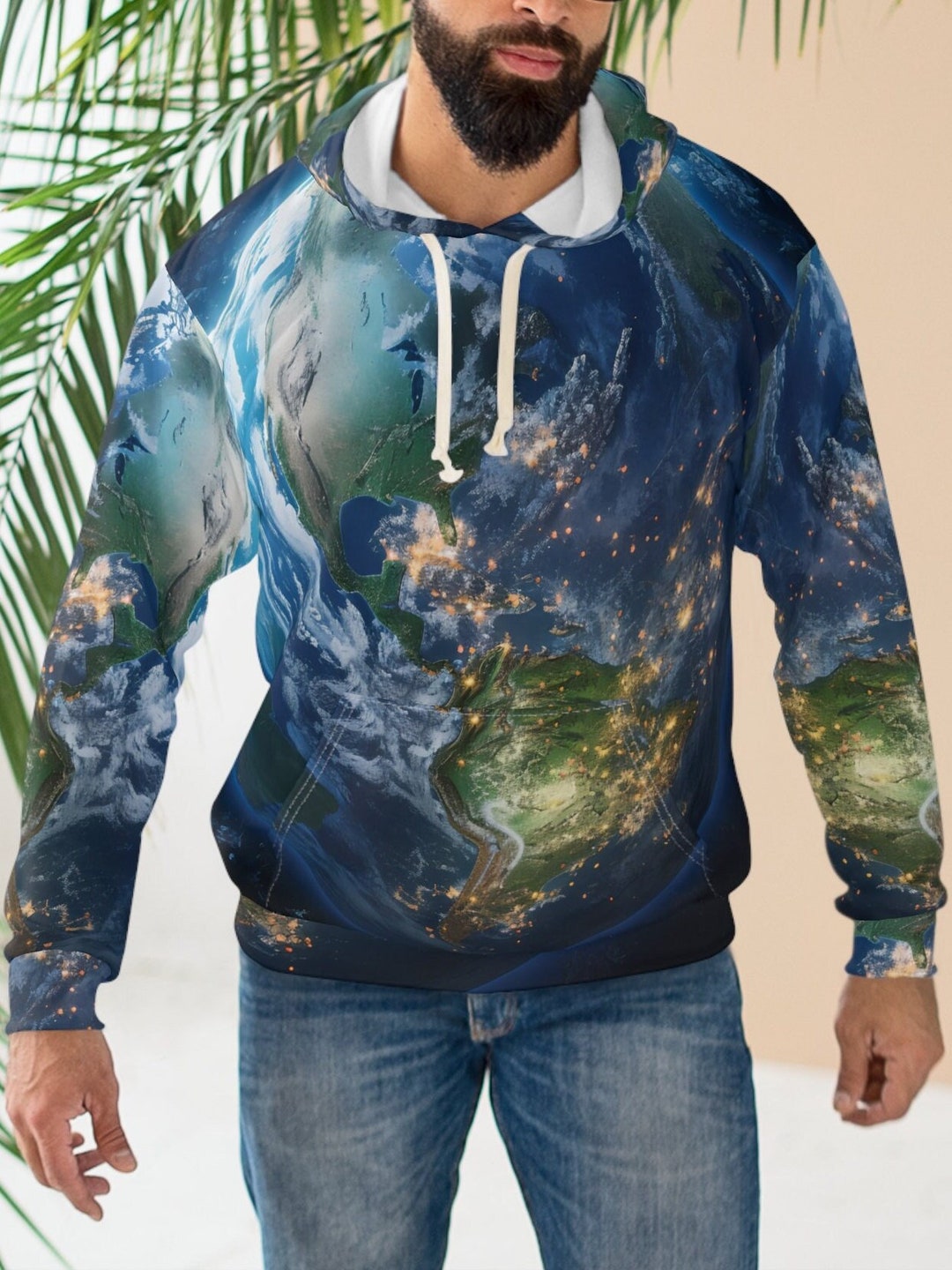 World Globe Map Inspired Hoodie - Etsy