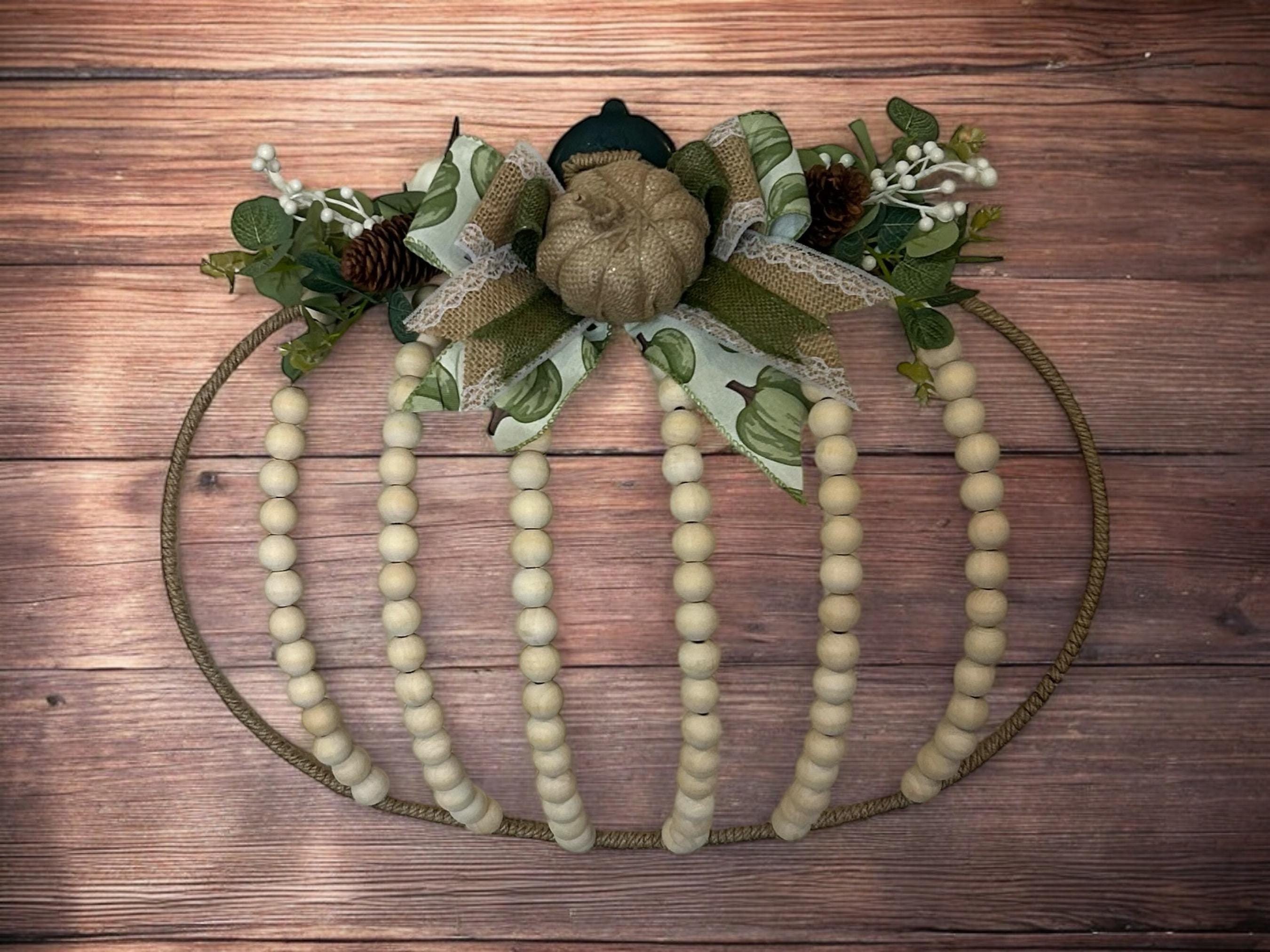Pumpkin Wreath Pumpkin Bead Wreath Fall Free Shipping - Etsy