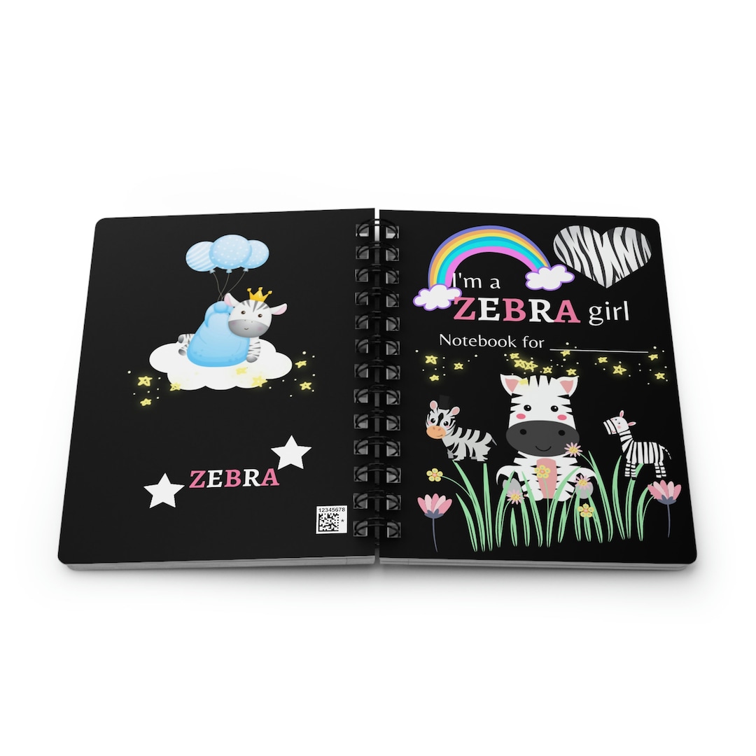 Zebra Journal, Zebra Notebook, Zebra Diary, Spiral Bound Journal - Etsy