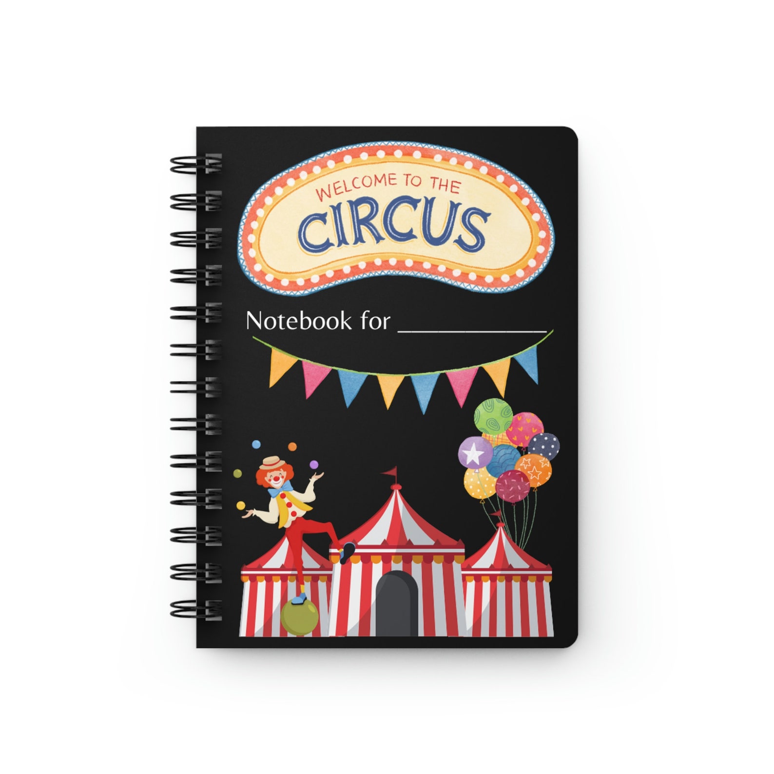 Circus Notebook, Circus Journal, Circus Party Notebook, Vintage Circus ...
