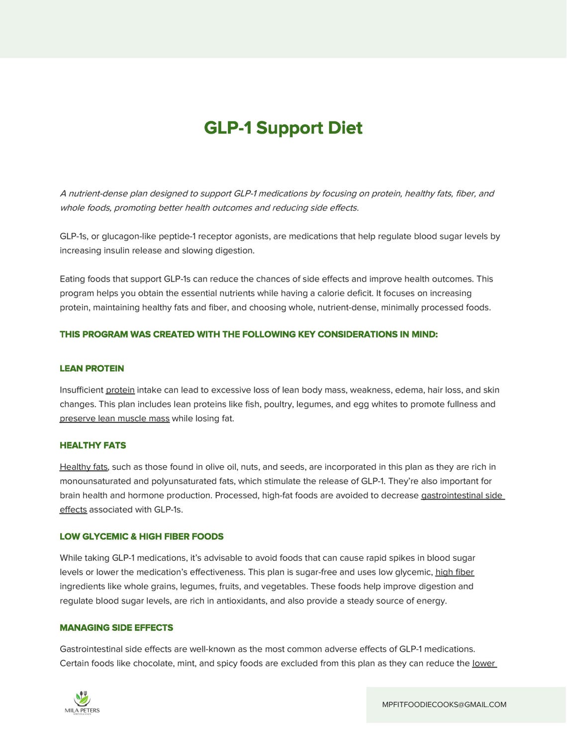 GLP-1 Diet Plan | 7-day GLP Meal Plan PDF | Balanced & Healthy Meals ...