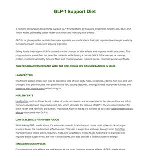 GLP-1 Diet Plan | 7-day GLP Meal Plan PDF | Balanced & Healthy Meals ...