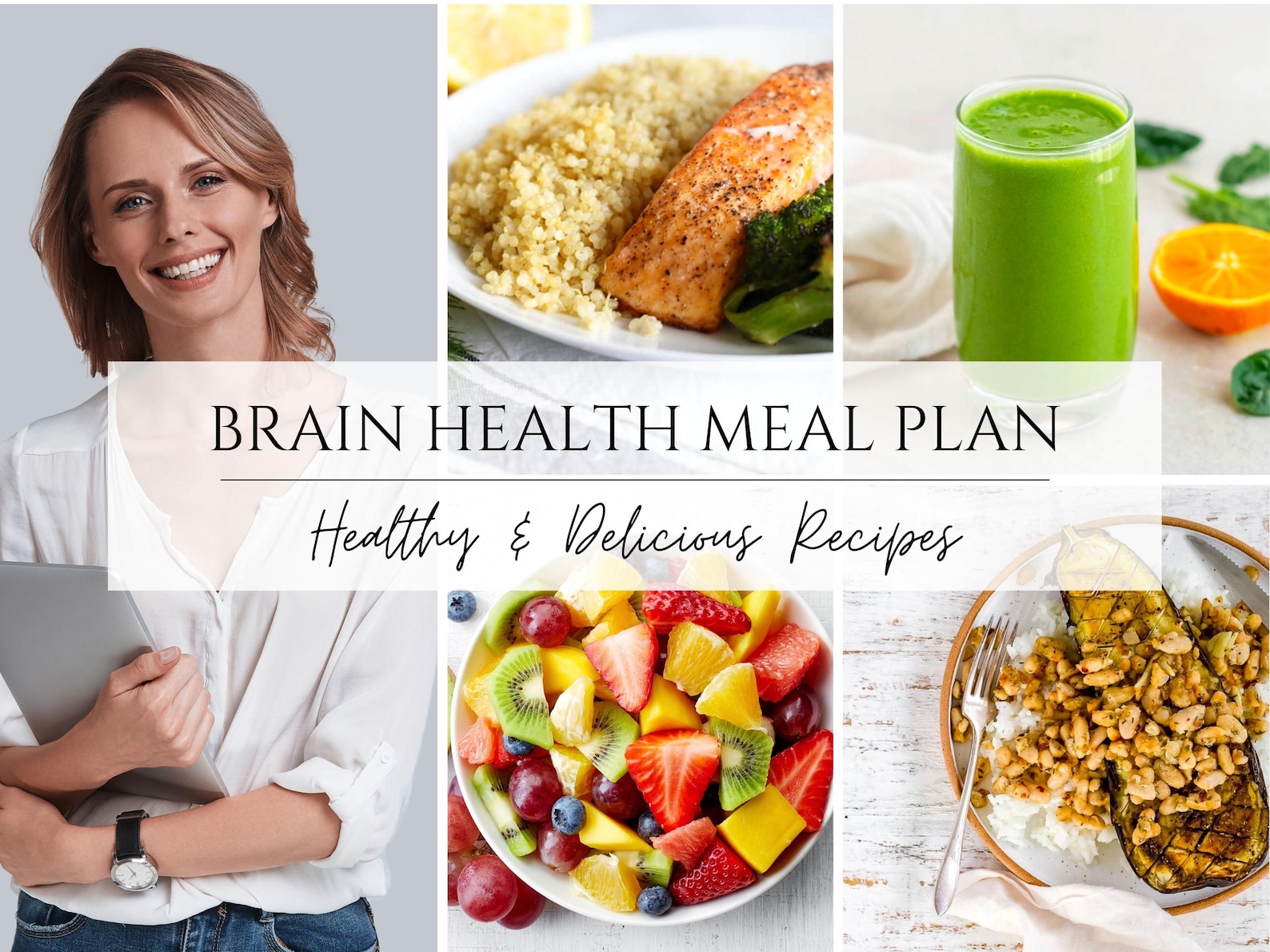Healthy Brain Diet | MIND & DASH Diet Meal Plan PDF | 7-day Brain ...