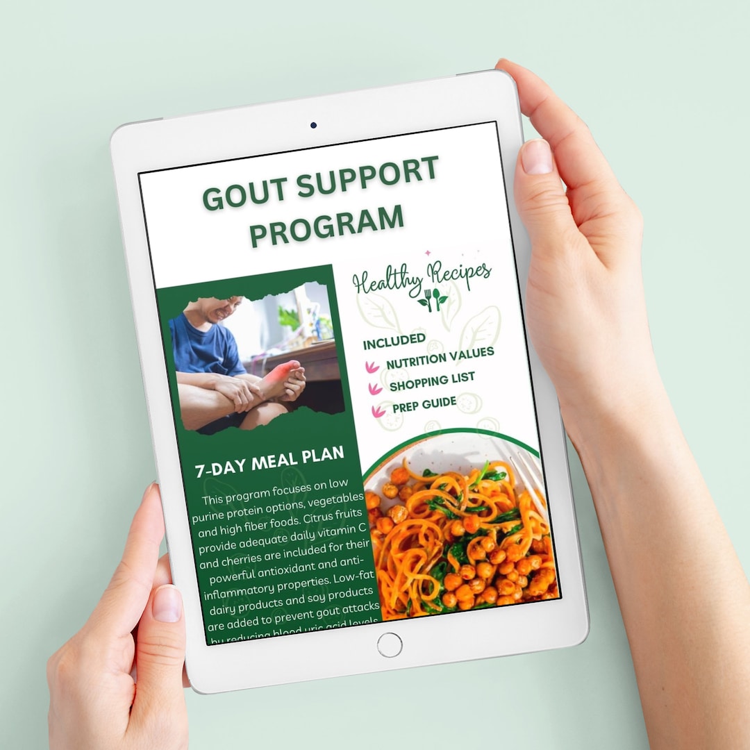 Diet For Gout Weekly Meal Plan Printable Pdf Gout Diet Plan Pdf Relief From Gout Symptoms