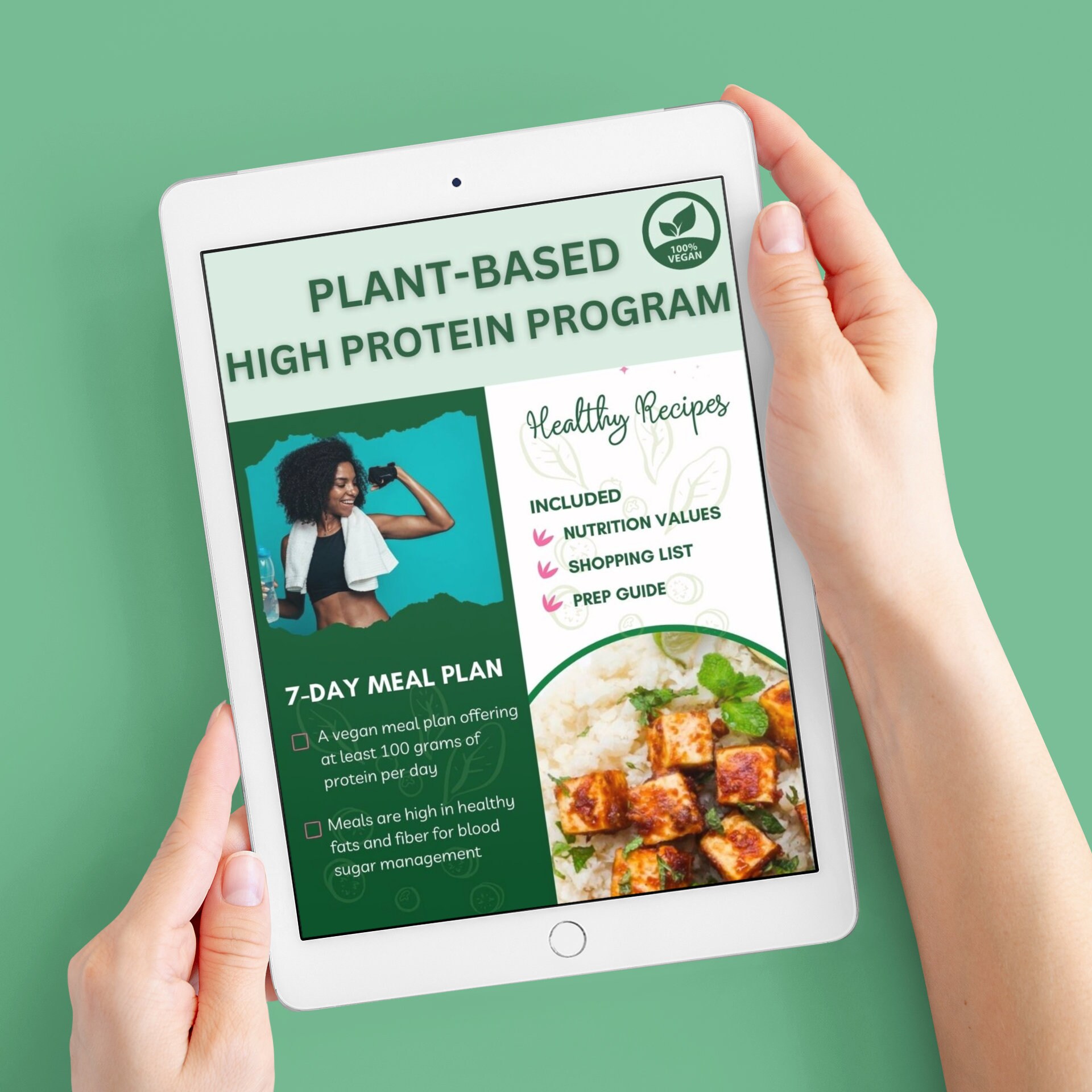 High Protein Vegan Meal Plan Weekly Meal Plan Printable Vegan High Protein Healthy Diet Plan Pdf