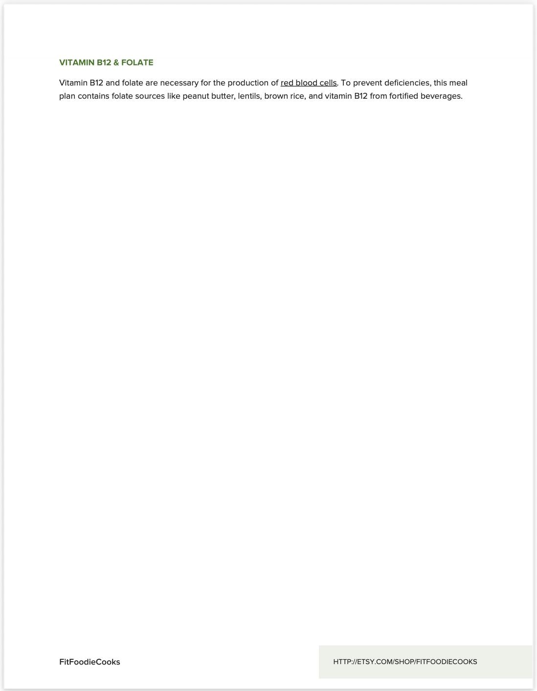 Anemia Vegan Diet Plan | Weekly Meal Plan Printable | Plant-based Iron ...