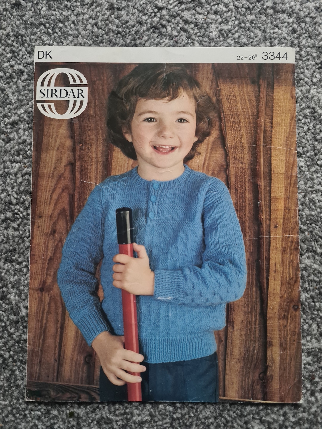 Sirdar DK Knitting Pattern Sweater 3344 to Fit Chest 22 26 Boys Crew ...