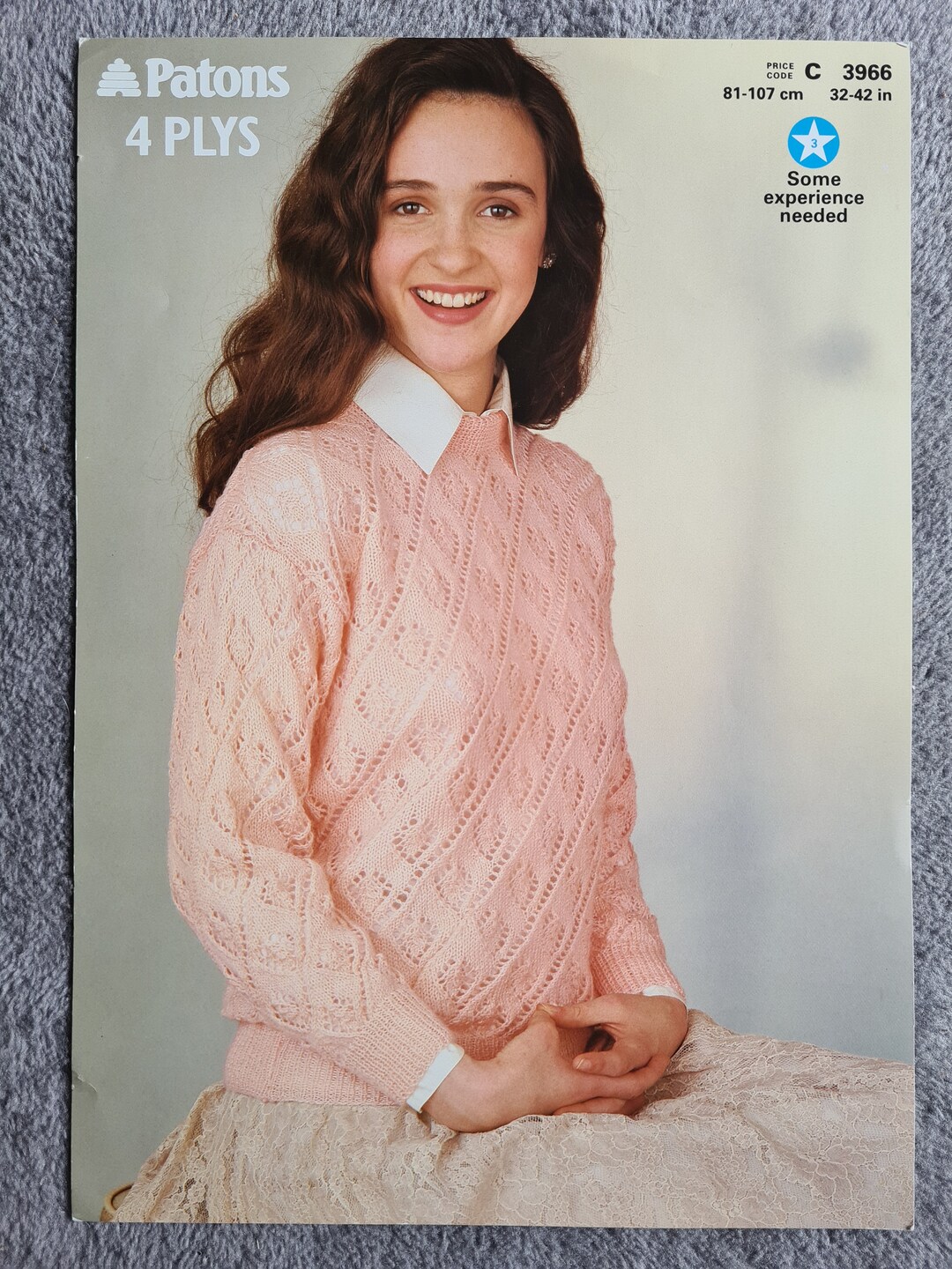 Patons 4 Ply Knitting Pattern No. 9607 to Fit Size 34 44 Ladies Raglan ...