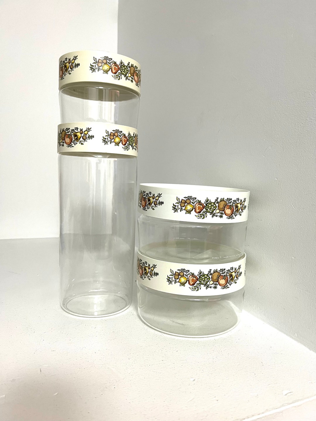 Pyrex Spice of Life Canister Set - Etsy
