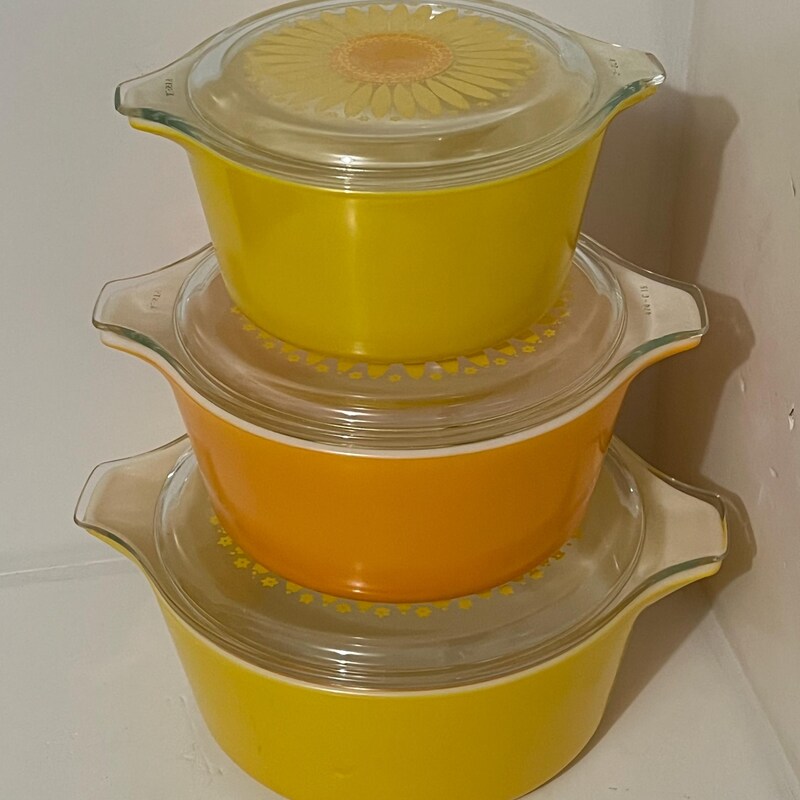 Pyrex Sunflower - Etsy