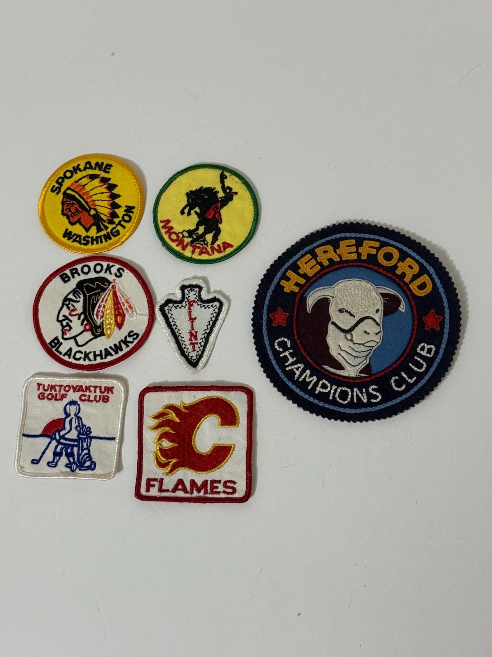 Collection of Vintage Felt and Stitched Patches 60s 70s 80s Tuktoyaktuk ...
