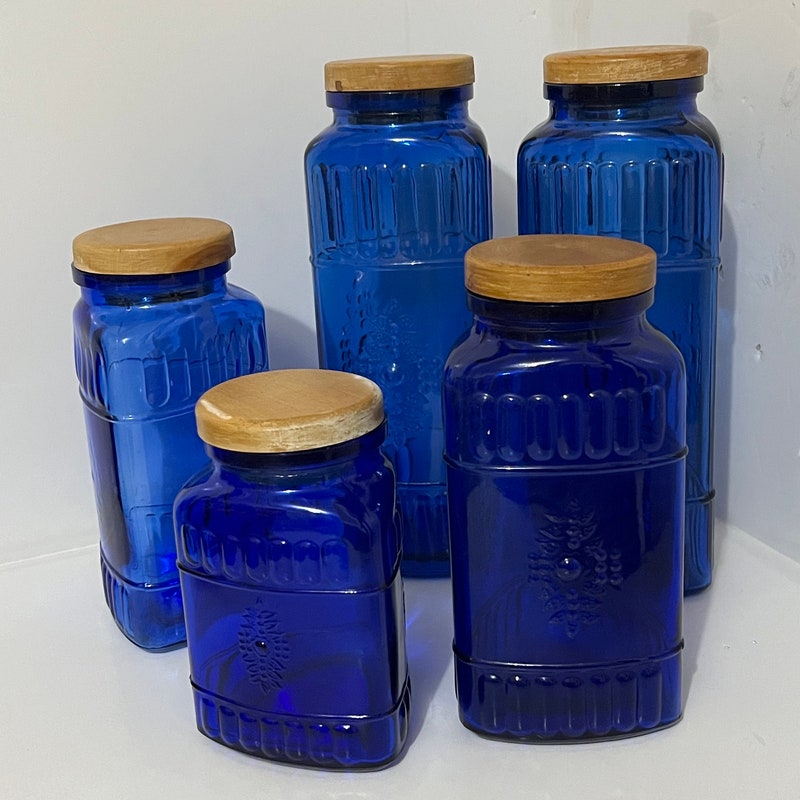 Blue Canisters - Etsy