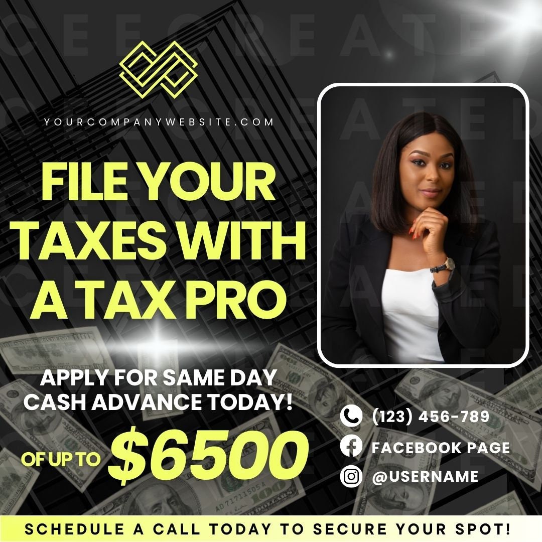 Tax Preparer Flyer, Tax Season Post, Tax Preparation Flyer, Tax Pro ...