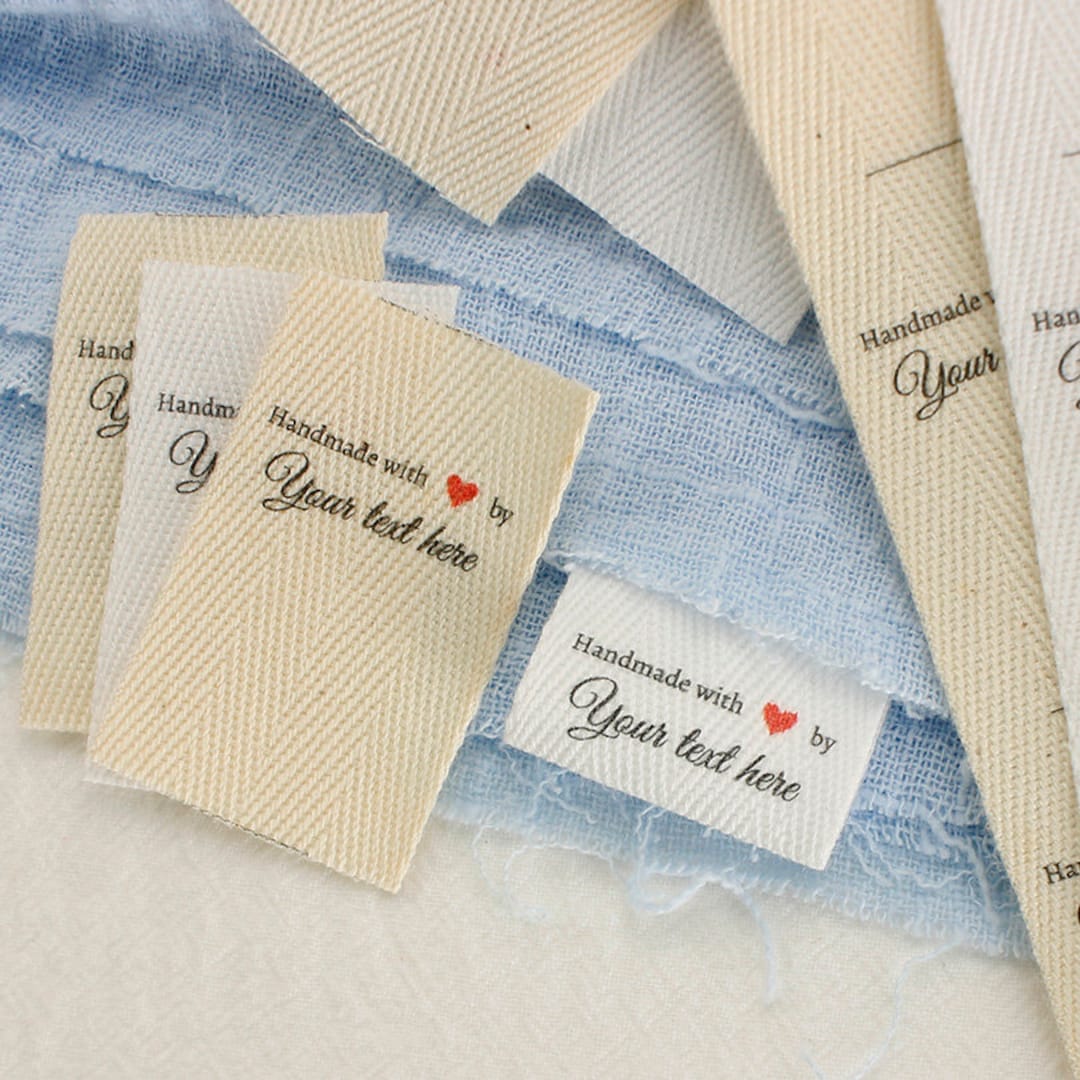 FOLD OVER Custom Fabric Labels, Sew in Label, Custom Labels ...