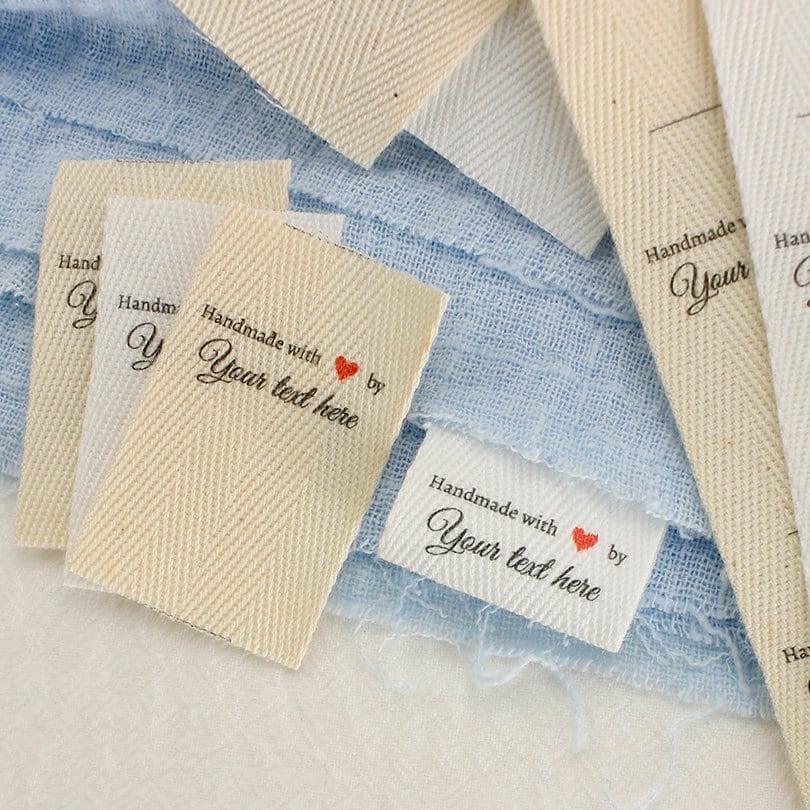 FOLD OVER Custom Fabric Labels, Sew in Label, Custom Labels ...