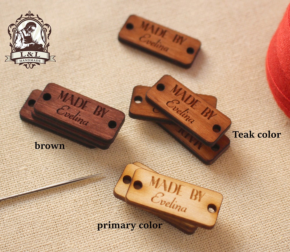 50PCS Rectangular Wooden Label,wooden Buttons,personalized,custom Wood ...