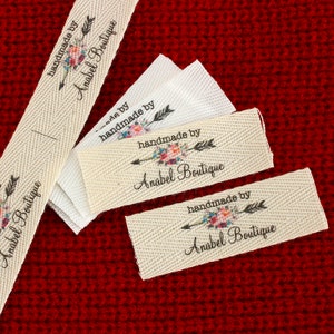 20*60mm White Organic Cotton Foldover Labels - Custom Clothing Labels ...