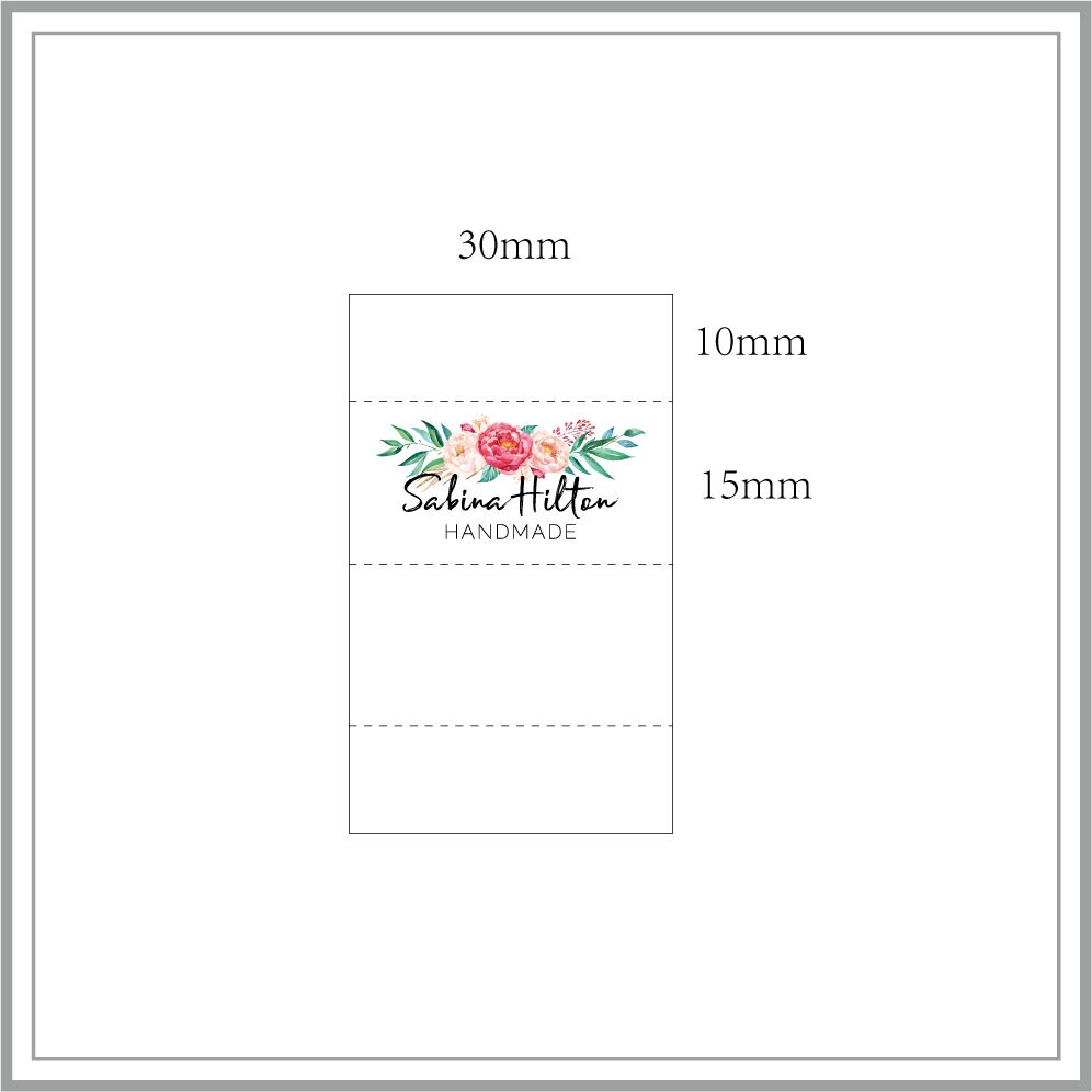 30*50mm Fold Over Labels - Custom Clothing Labels for Handmade Items on ...