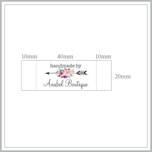 20*60mm White Organic Cotton Foldover Labels - Custom Clothing Labels ...