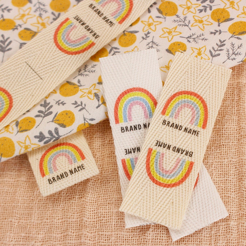 20*60 Mm Twill Folding Labels, Logo Labels, Sew Accessori, Ribbon Label ...