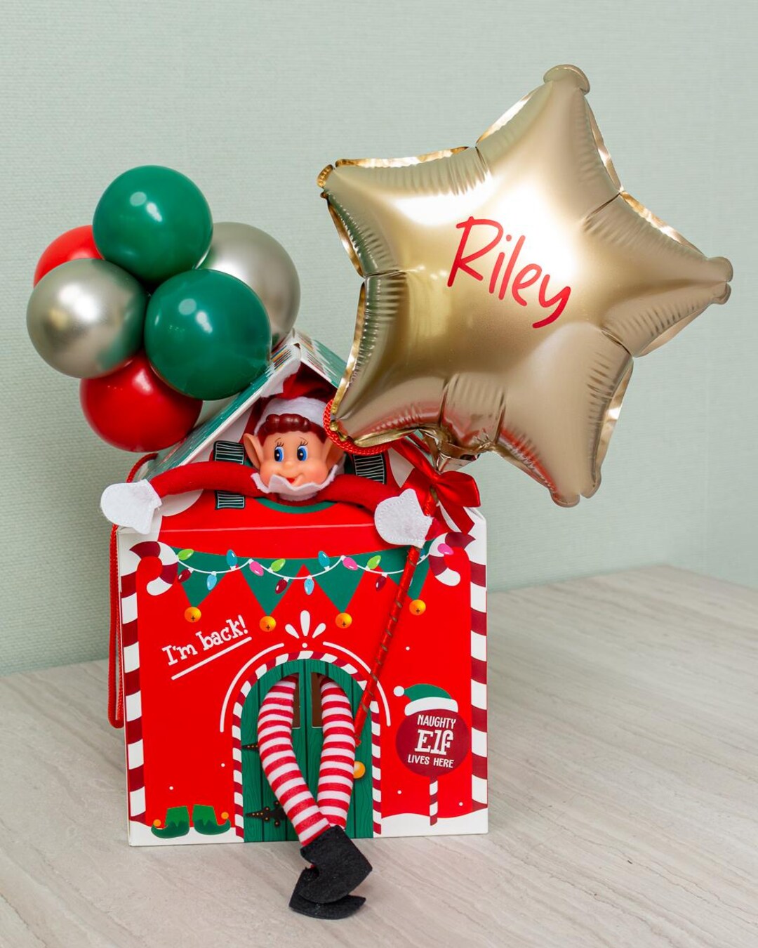 Personalized Elf Arrival Balloon Box: Christmas Kids Activity - Etsy UK
