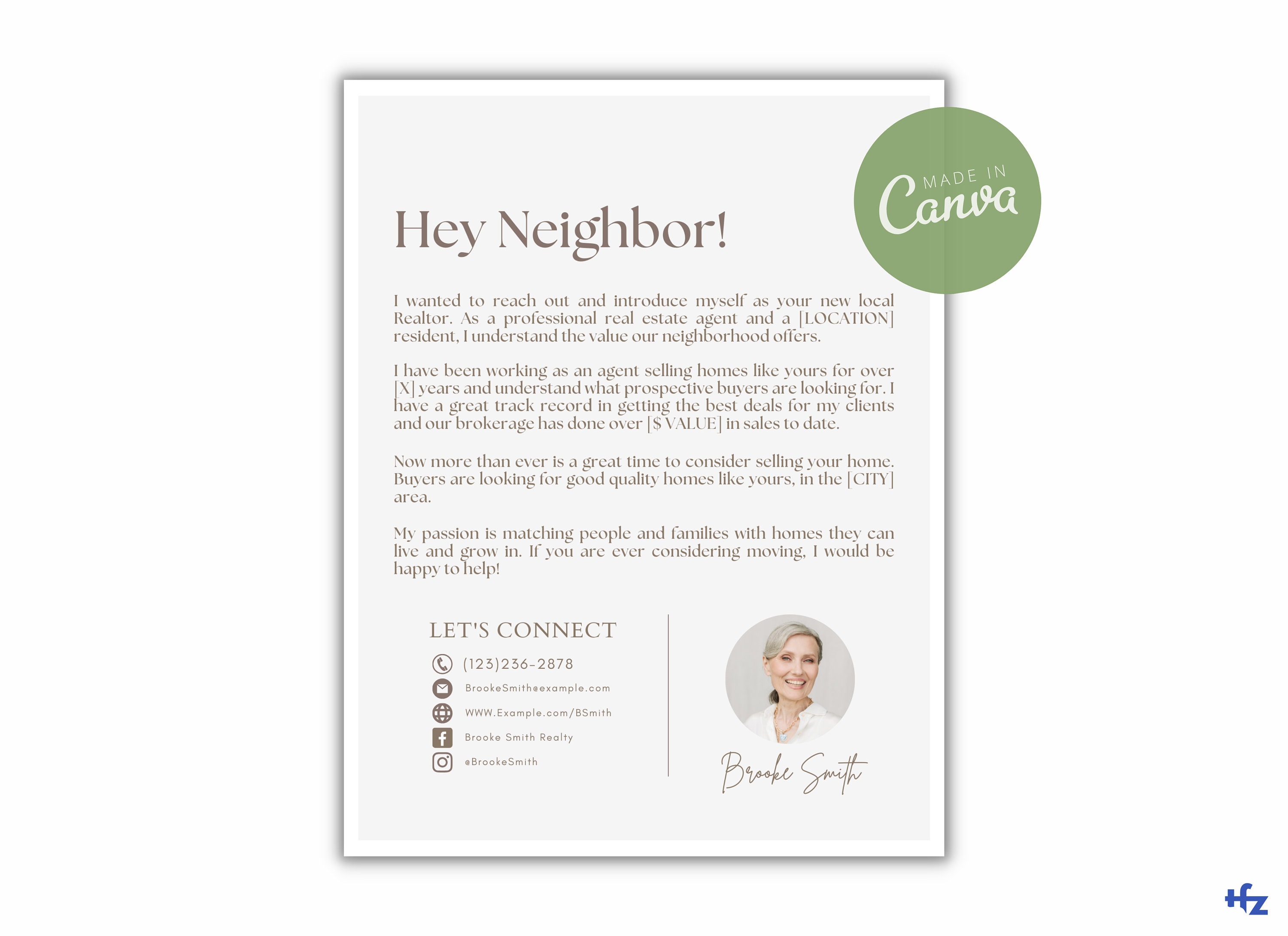 Real Estate Introduction Letter, Meet Your Realtor Introduction Flyer ...