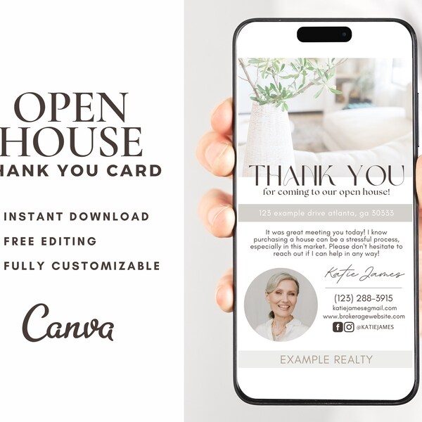 Open House Yard Card - Etsy