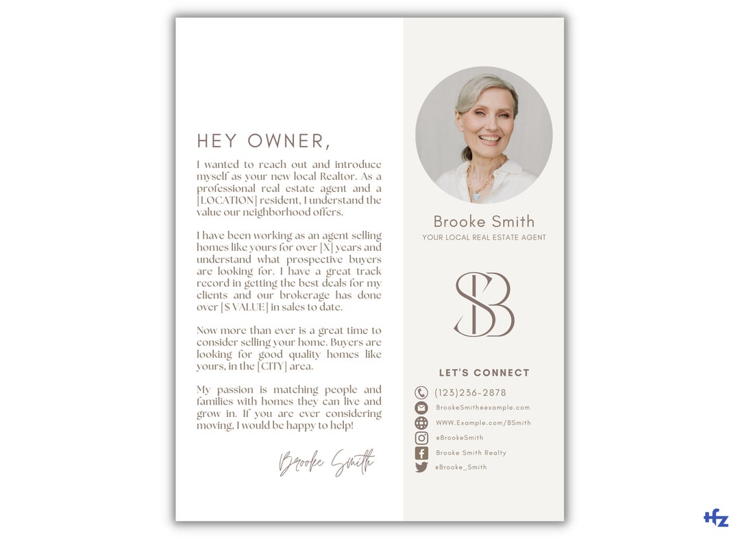 Real Estate Introduction Letter Meet Your Realtor Introduction Flyer