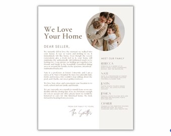 Editable Home Love Letter to the Seller House Offer With - Etsy