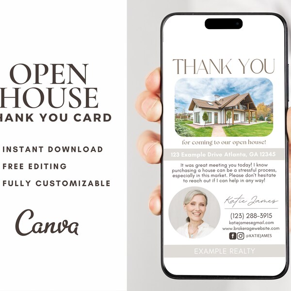 Open House Thank You for Coming - Etsy