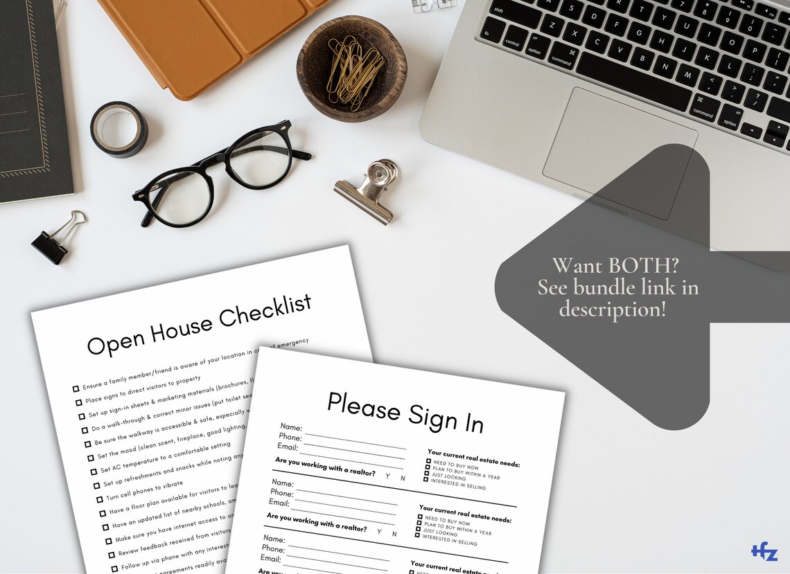 Open House Checklist Flyer, Pre-showing Realtor To-do List, Real Estate ...