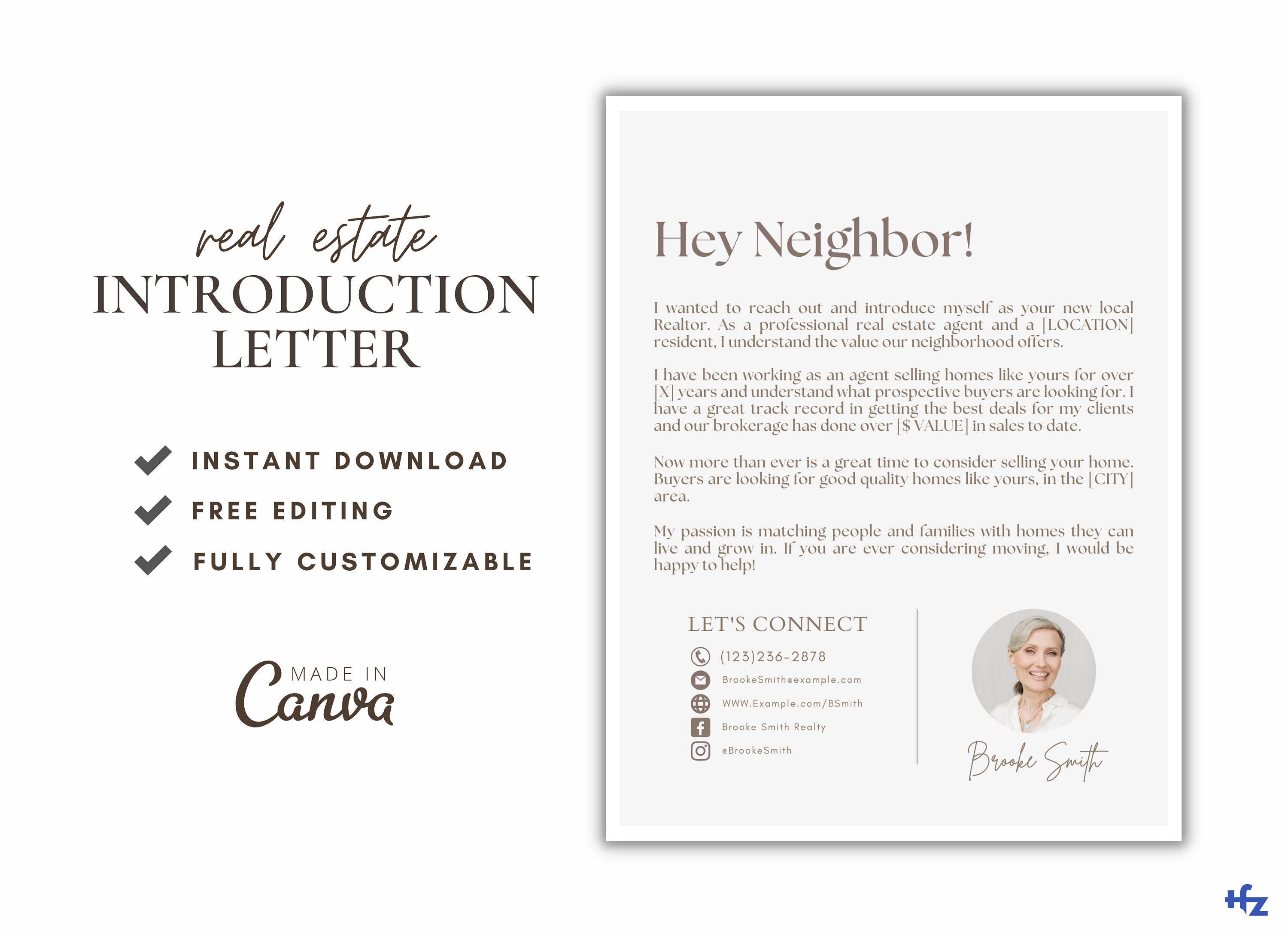 Real Estate Introduction Letter, Meet Your Realtor Introduction Flyer ...