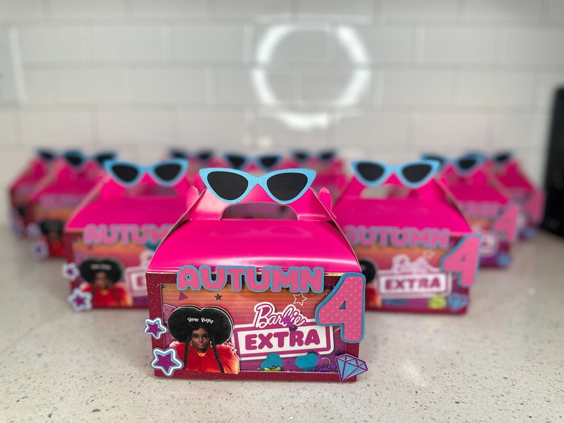 Barbie Extra Gable Box, Barbie Gable Box, Barbie Party Favor ...